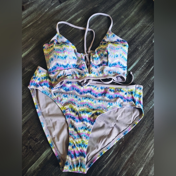 Time and Tru | Swim | New Blue Purple Tie Dye Hot Time True 2 Piece ...